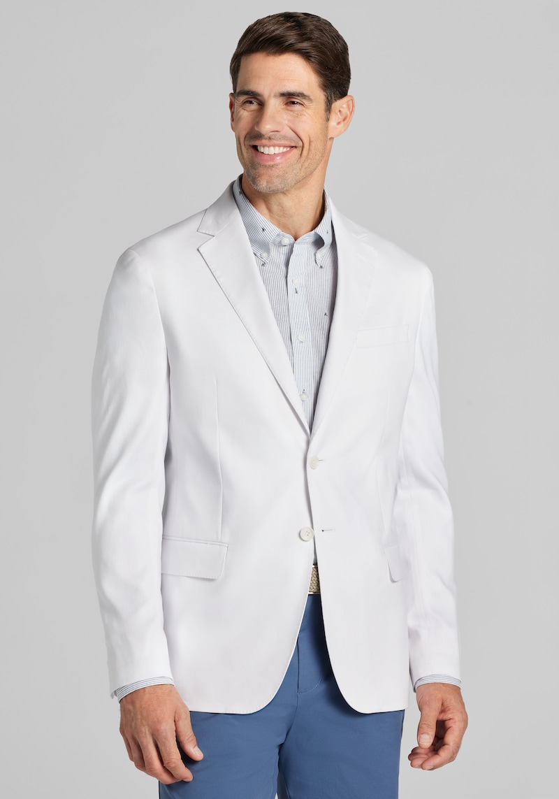 Click here for Mens Reserve Collection Tailored Fit Linen-Blend S... prices