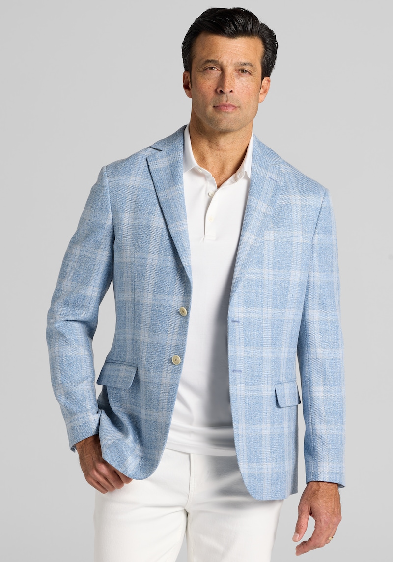 Click here for Mens Jos. A. Bank Tailored Fit Comfort Stretch Pla... prices