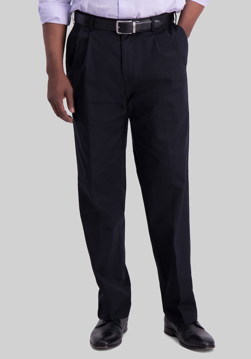 Click here for Mens Haggar Classic Fit Pleated No Iron Pants at J... prices