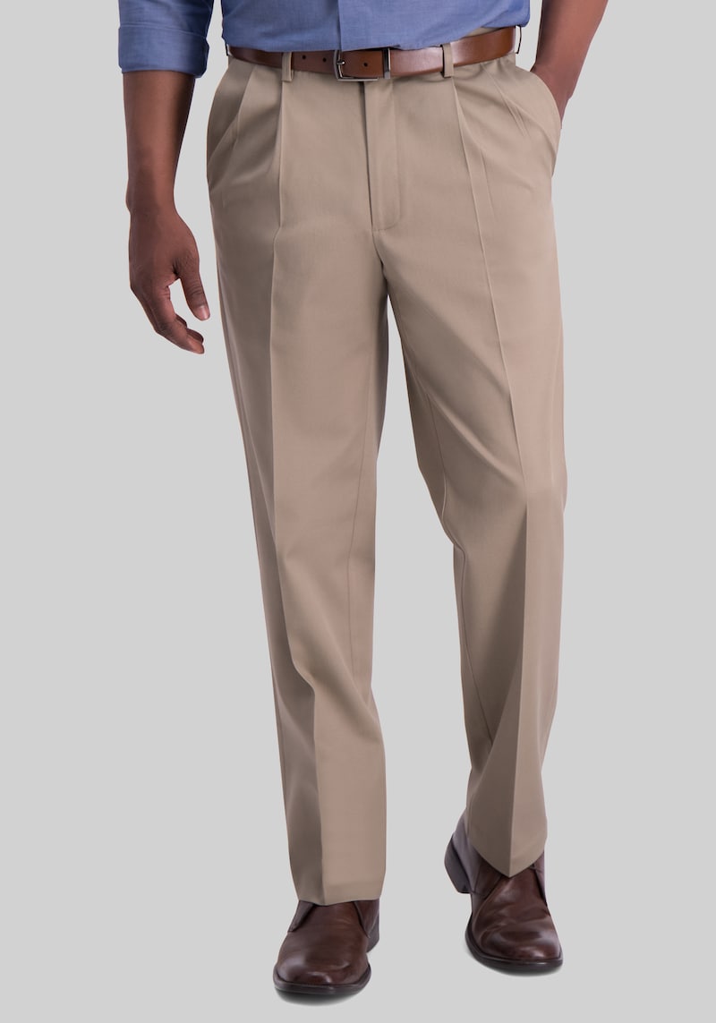 Click here for Mens Haggar Classic Fit Pleated No Iron Pants at J... prices