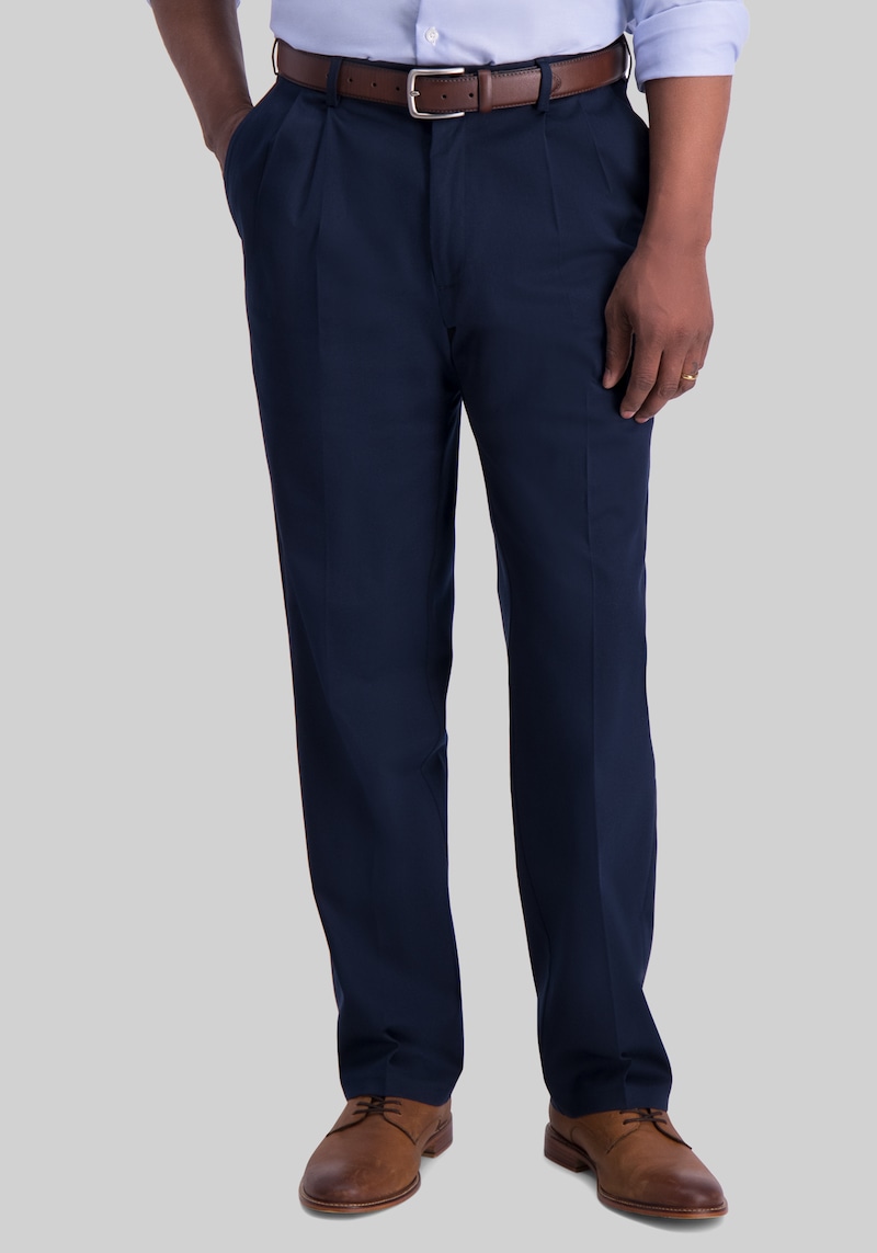 Click here for Mens Haggar Classic Fit Pleated No Iron Pants at J... prices