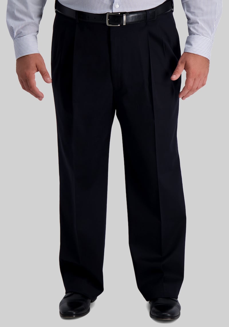 Click here for Mens Big & Tall Haggar Classic Fit Pleated No Iron... prices