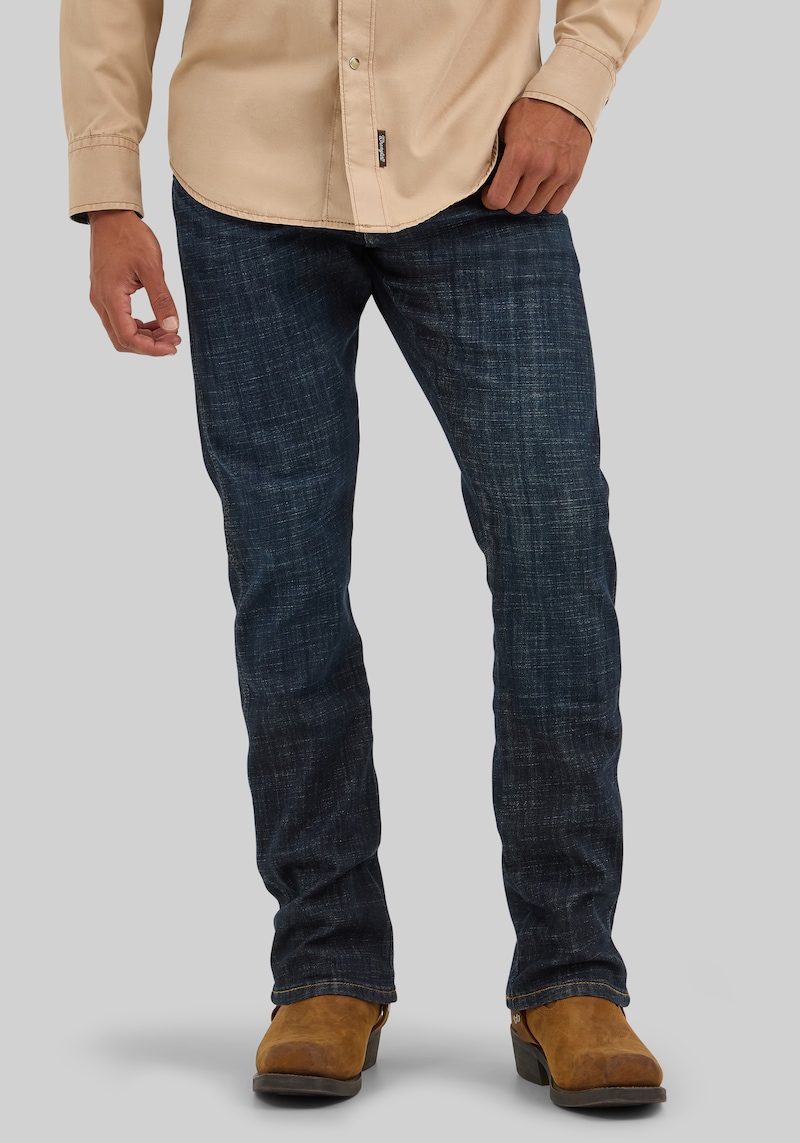 Click here for Mens Wrangler Retro Dax Slim Fit Bootcut Jeans at... prices