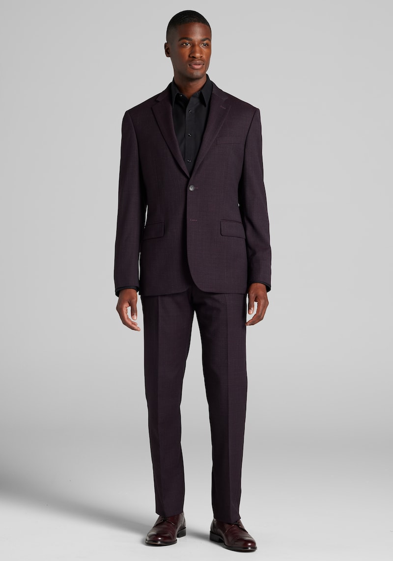 Click here for Mens Traveler® COOLMOTION Tailored Fit Melange Sui... prices
