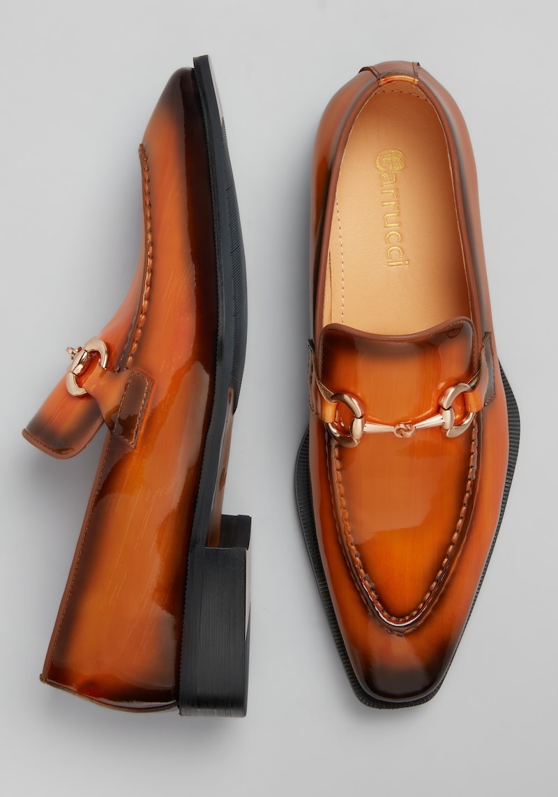 Click here for Carrucci Mens Moc Bit Patent Leather Loafers at Jo... prices