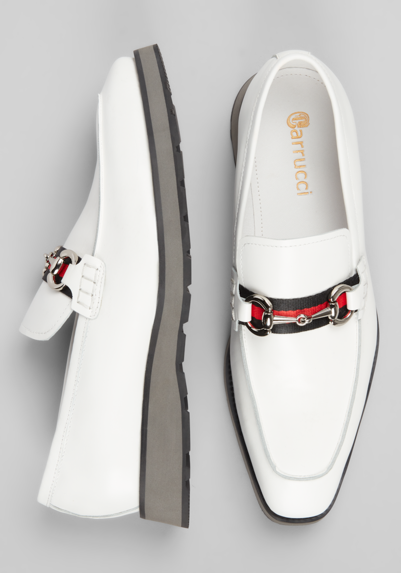 Click here for Carrucci Mens Bit Loafers at Jos. A. Bank  Cream/W... prices
