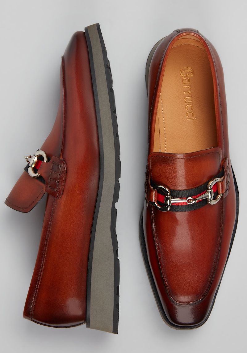 Click here for Carrucci Mens Bit Loafers at Jos. A. Bank  Brown/W... prices