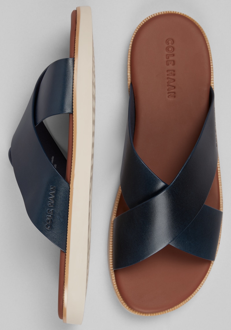 Click here for Cole Haan Mens Nantucket Cross-Strap Sandals at Jo... prices