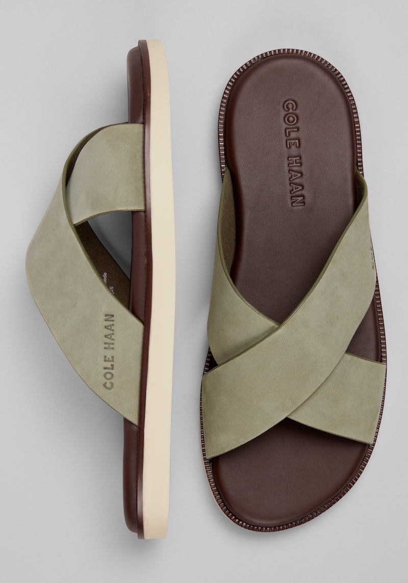 Click here for Cole Haan Mens Nantucket Cross-Strap Sandals at Jo... prices