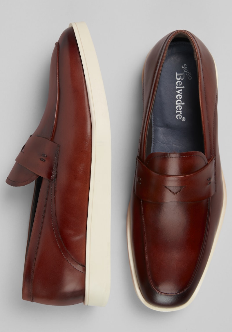 Click here for Belvedere Mens Maurizio Hybrid Penny Loafers at Jo... prices