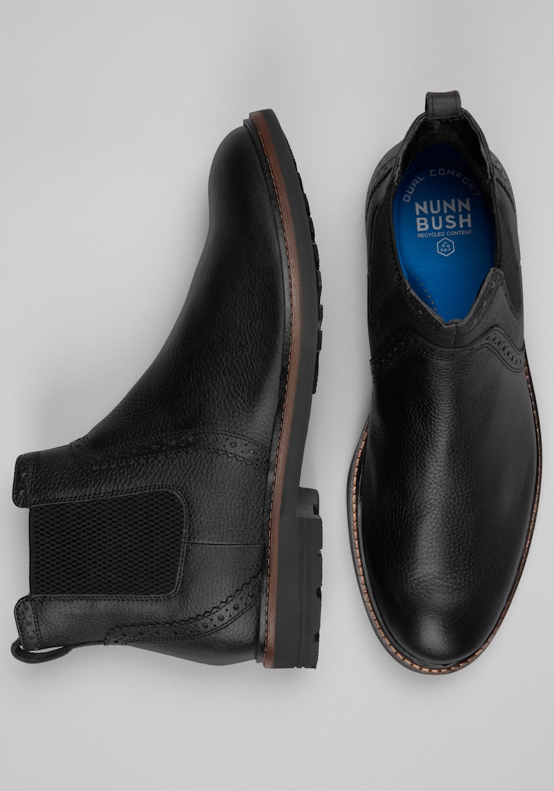 Click here for Nunn Bush Mens Otis II Plain Toe Chelsea Boots at... prices