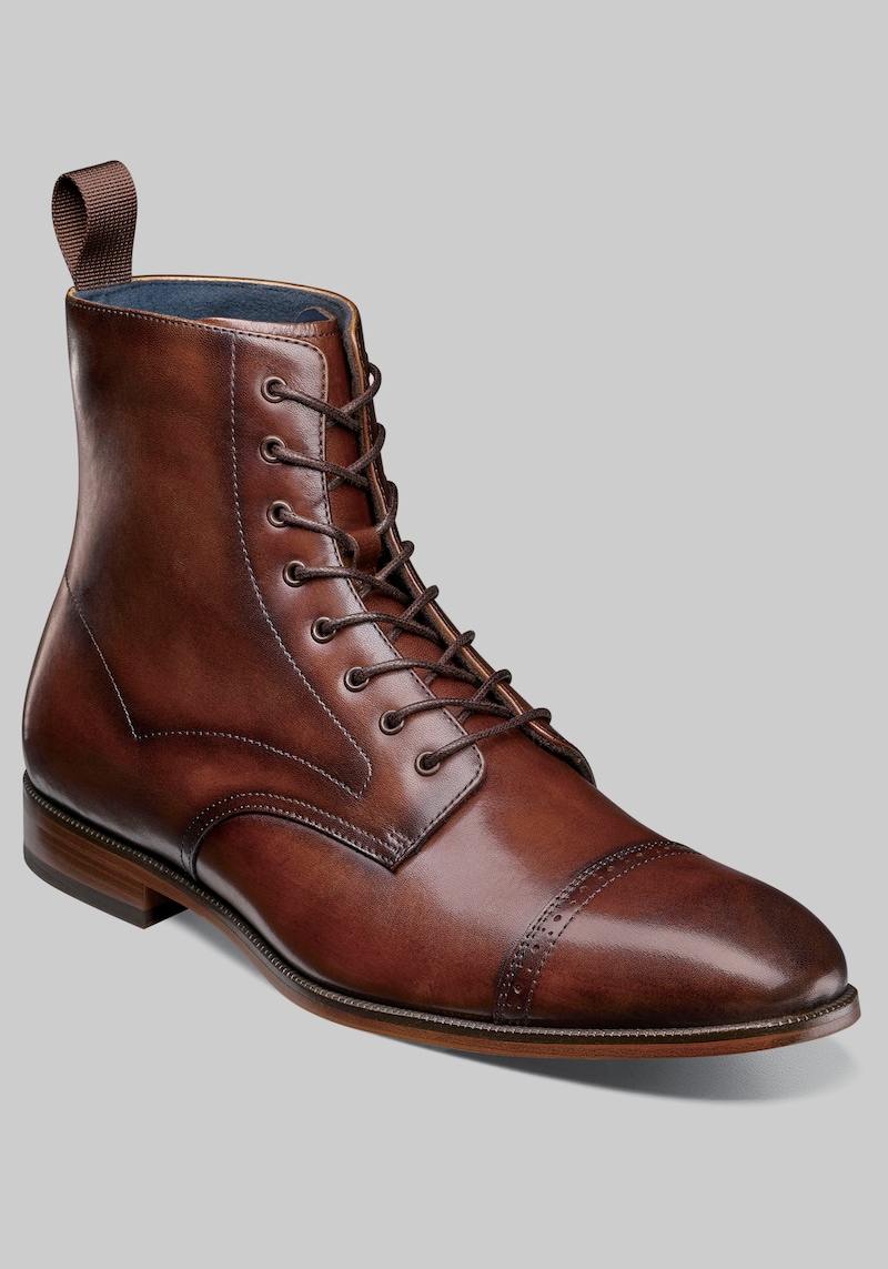 Click here for Stacy Adams Mens Henry Cap Toe Lace Boots at Jos.... prices