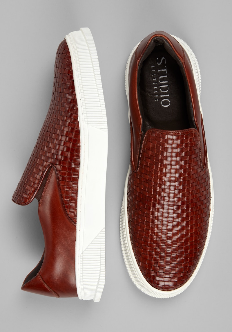 Click here for Belvedere Mens Fernando Woven Slip On Sneakers at... prices