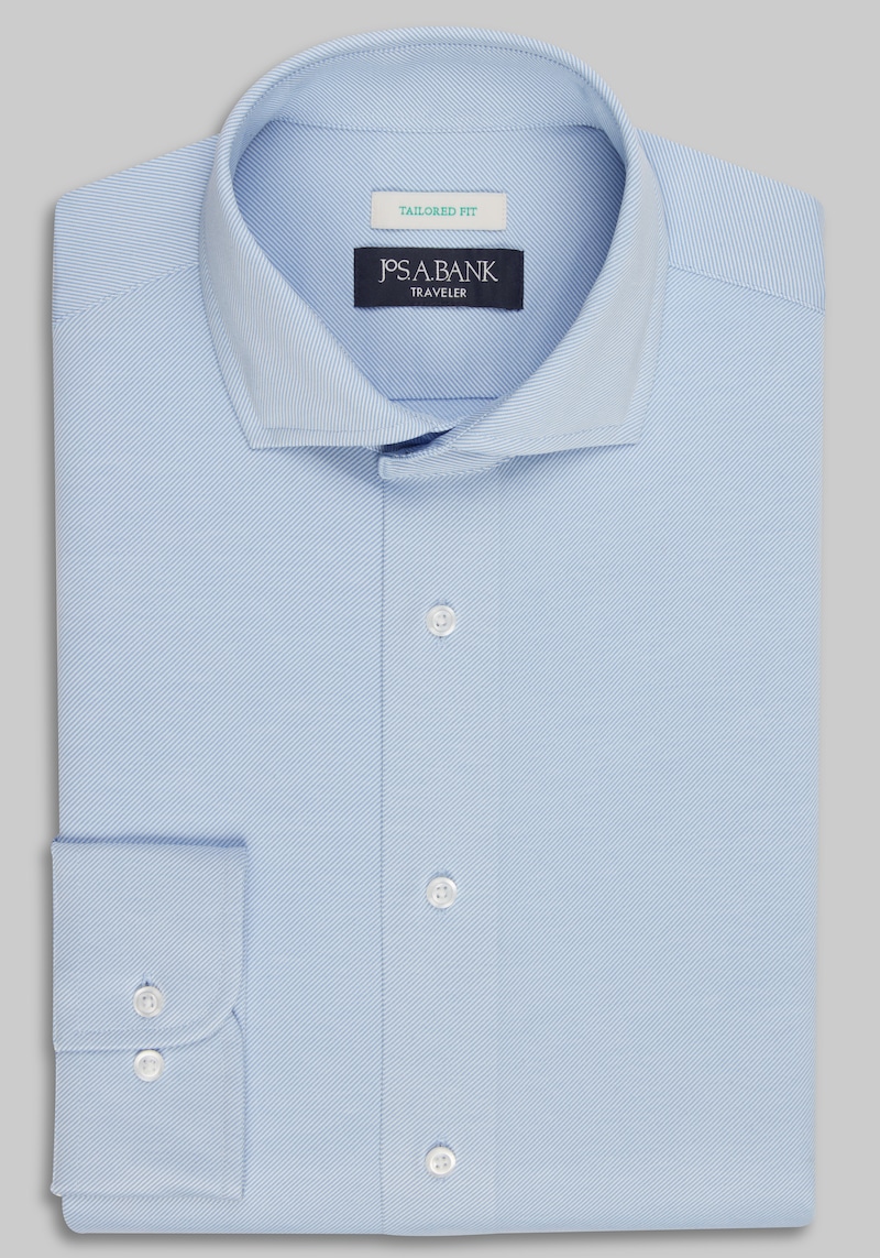 Click here for Mens Traveler® Collection Tailored Fit Spread Coll... prices