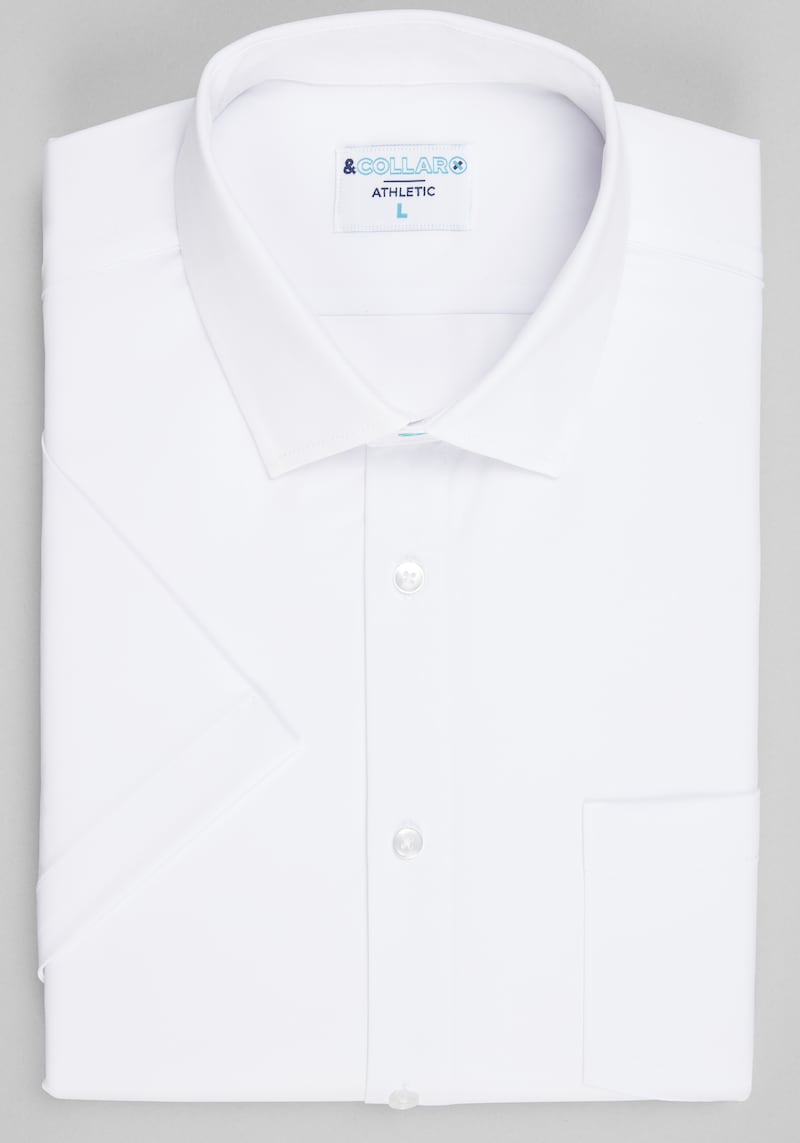 Click here for Mens &Collar Range Athletic Fit Solid Spread Colla... prices