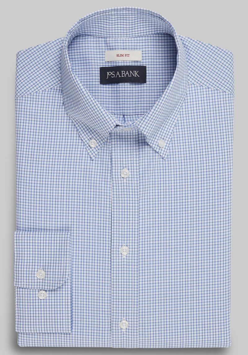 Click here for Mens Jos. A. Bank Slim Fit Button-Down Collar Chec... prices
