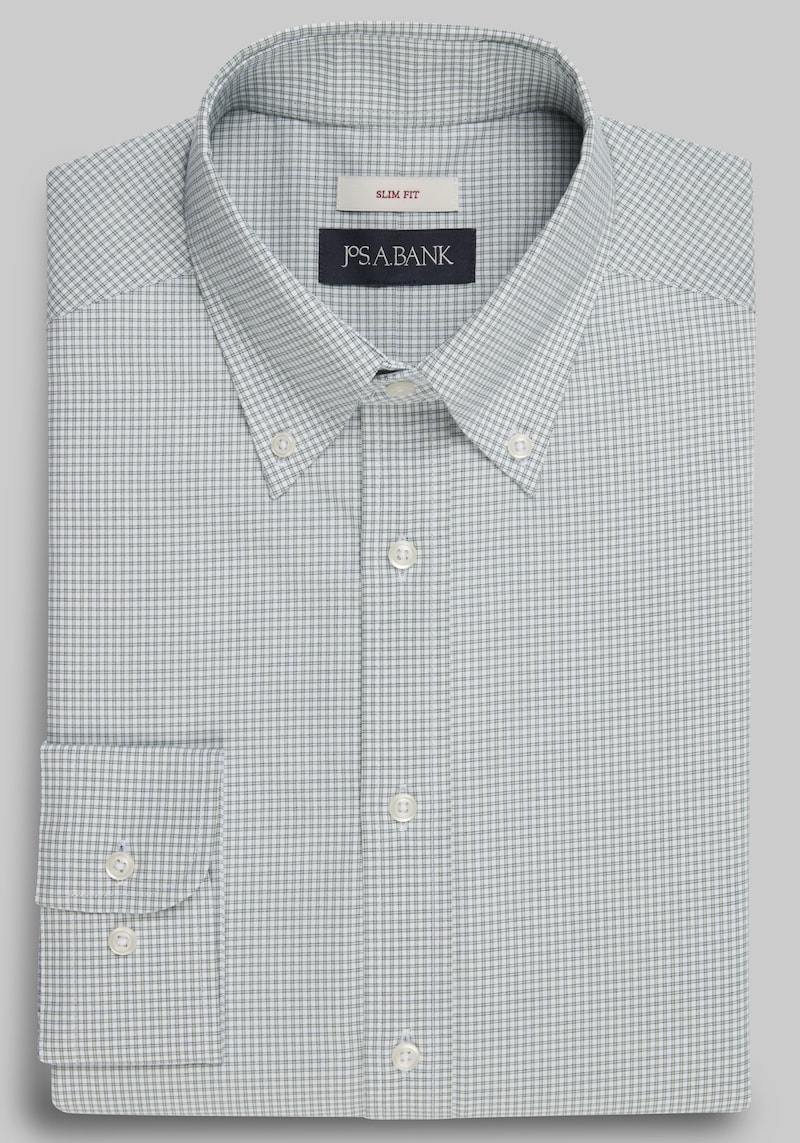 Click here for Mens Big & Tall Jos. A. Bank Slim Fit Check Dress... prices