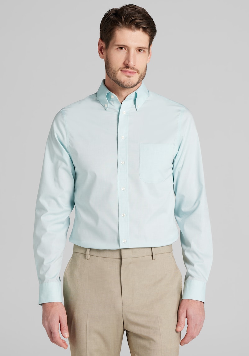 Click here for Mens Jos. A. Bank Comfort Stretch Slim Fit Button-... prices