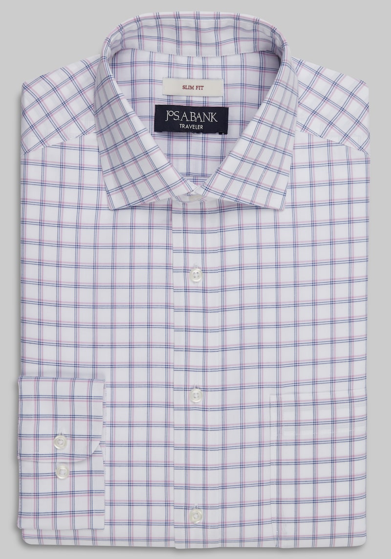 Click here for Mens Big & Tall Traveler Collection Slim Fit Plaid... prices