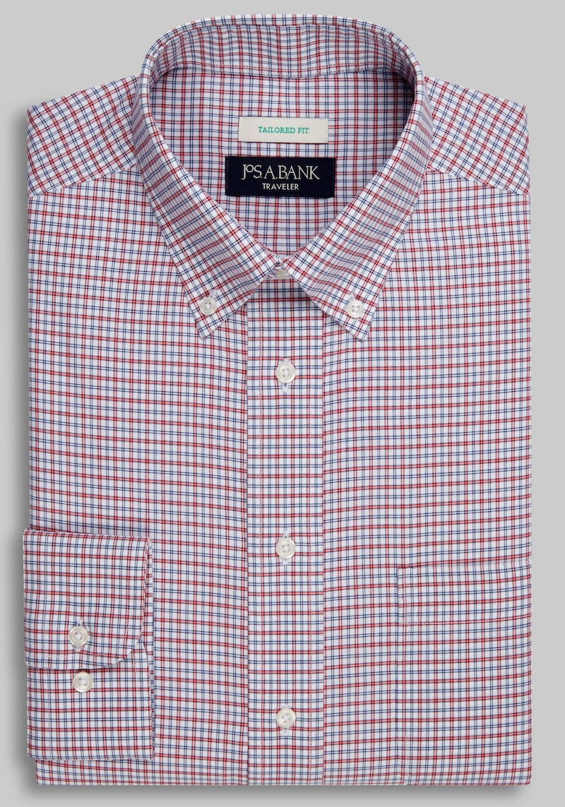 Click here for Mens Traveler® Collection Tailored Fit Button-Down... prices