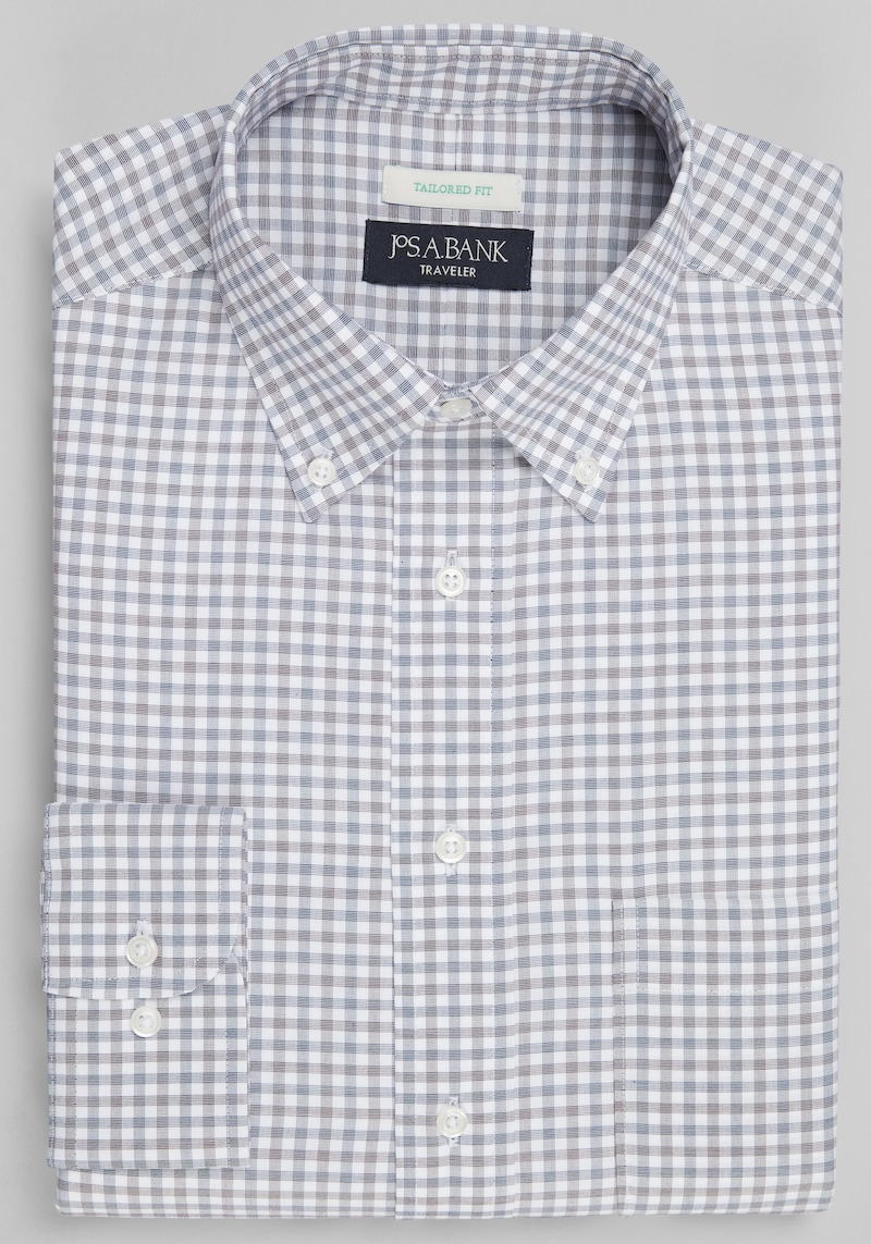 Click here for Mens Traveler Collection Tailored Fit Button-Down... prices