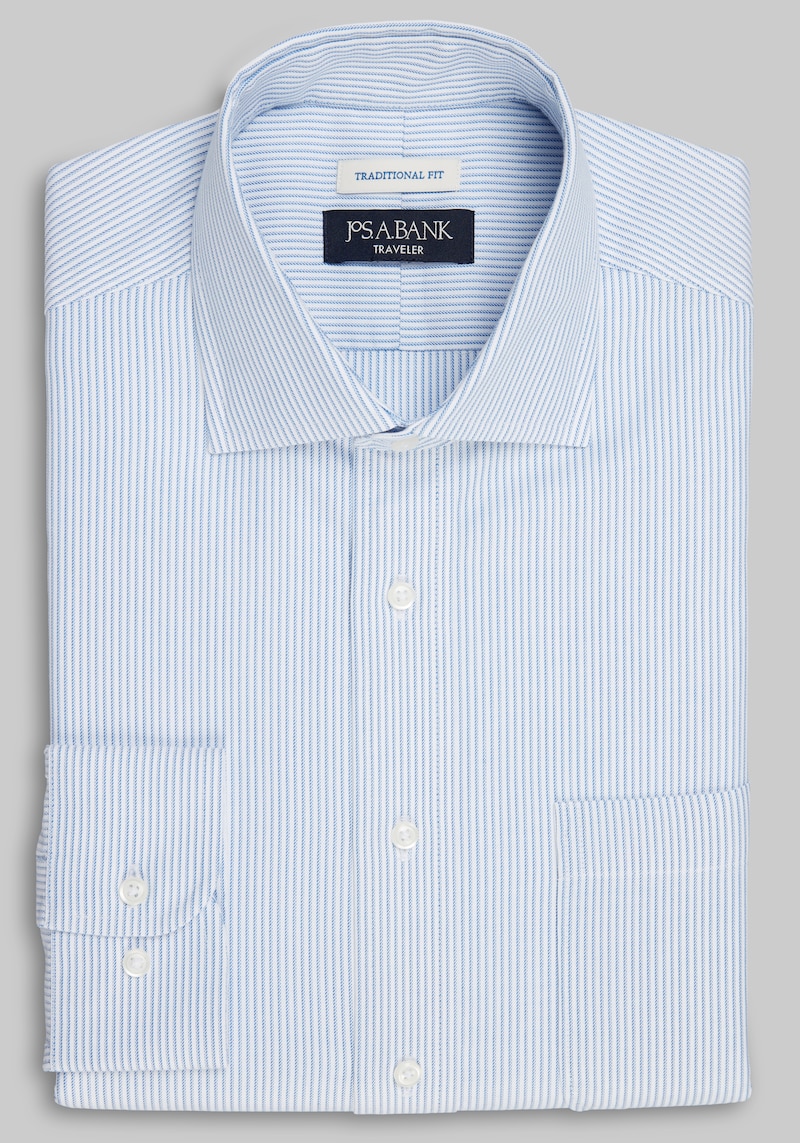 Click here for Mens Traveler Collection Traditional Fit Spread Co... prices