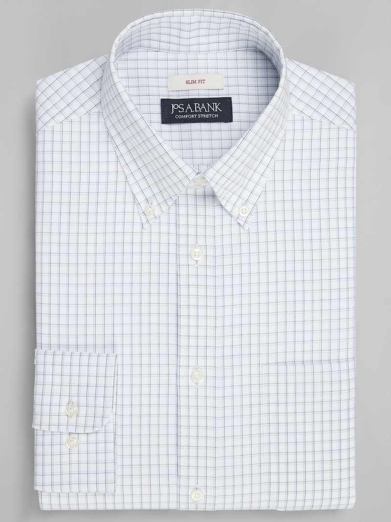 Click here for Mens Jos. A. Bank Slim Fit Button-Down Collar Chec... prices