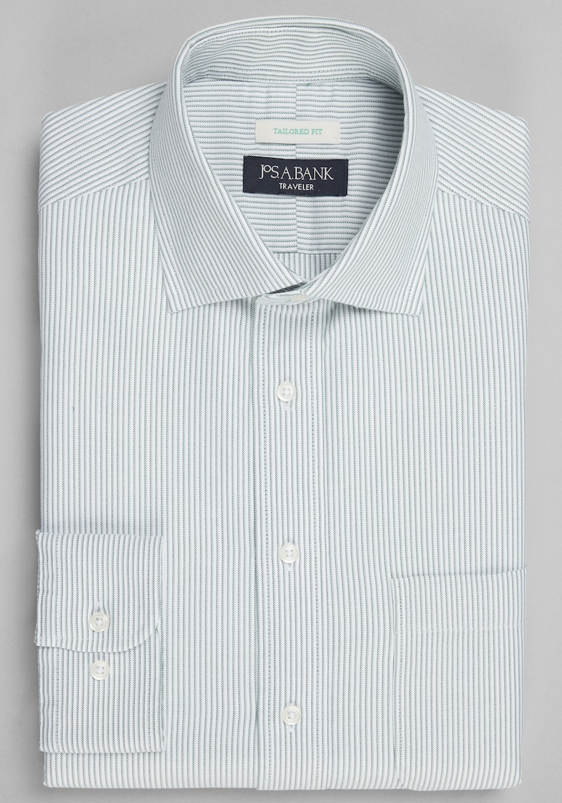 Click here for Mens Traveler® Collection Tailored Fit Stripe Dres... prices
