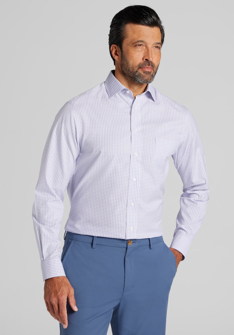 Click here for Mens Traveler® Collection Tailored Fit Spread Coll... prices