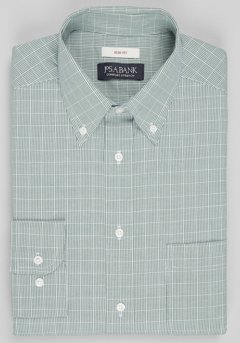 Click here for Mens Jos. A. Bank Slim Fit Glenn Plaid Dress Shirt... prices