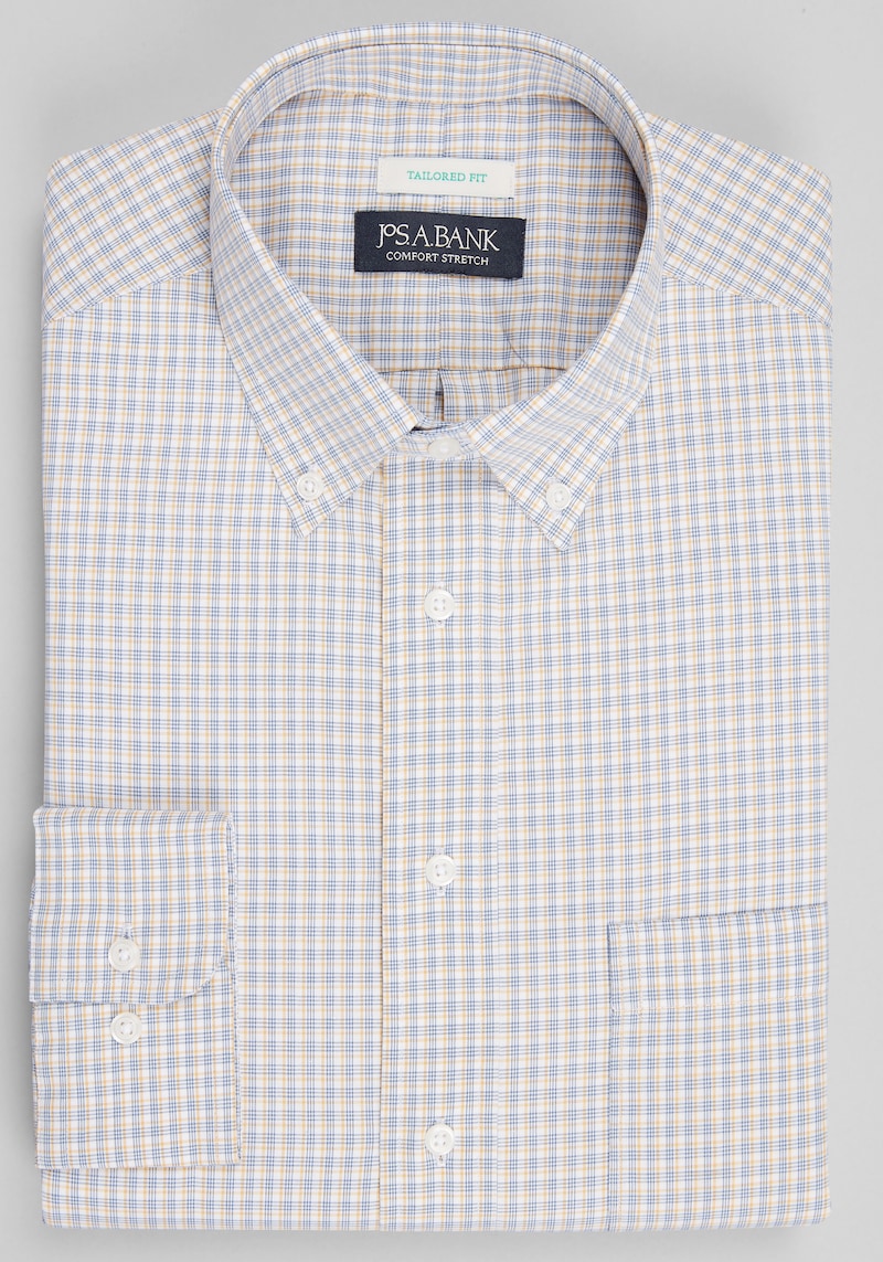 Click here for Mens Jos. A. Bank Tailored Fit Offset Grid Dress S... prices