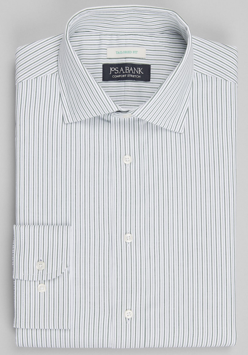 Click here for Mens Jos A. Bank Tailored Fit Spread Collar Stripe... prices