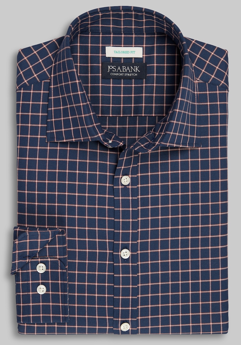 Click here for Mens Big & Tall Jos. A. Bank Tailored Fit Boxed Pl... prices