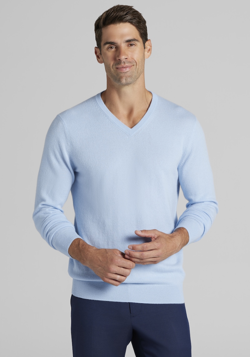 Click here for Mens Reserve Collection Tailored Fit V-Neck Cashme... prices