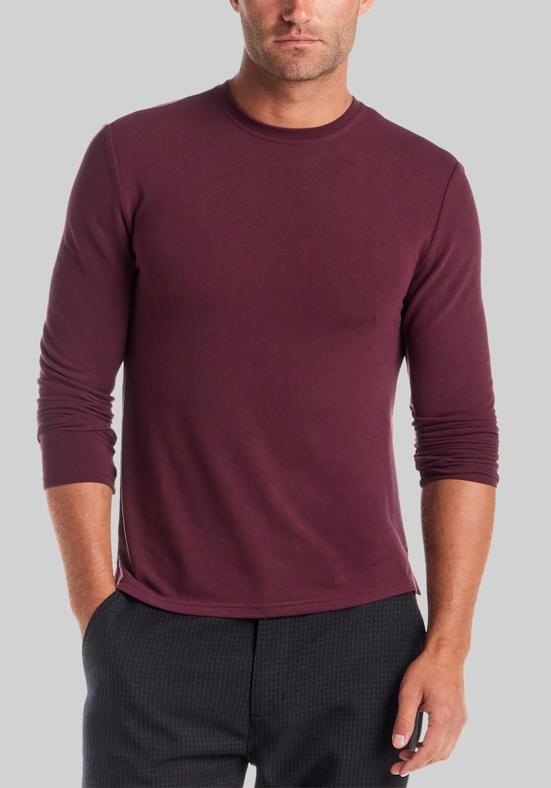 Click here for Mens Vintage & Black Long Sleeve Solid Crew Neck S... prices