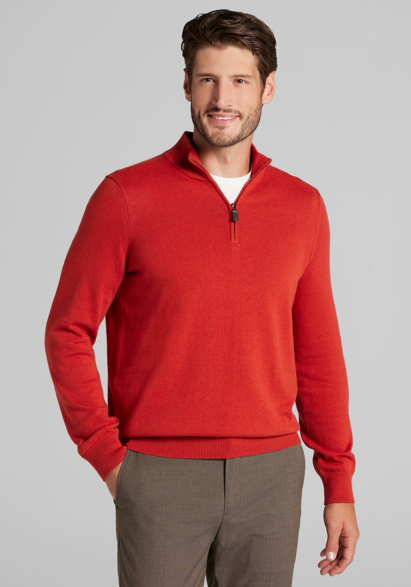 Click here for Mens Jos. A. Bank Tailored Fit Pima Cotton 1/4 Zip... prices