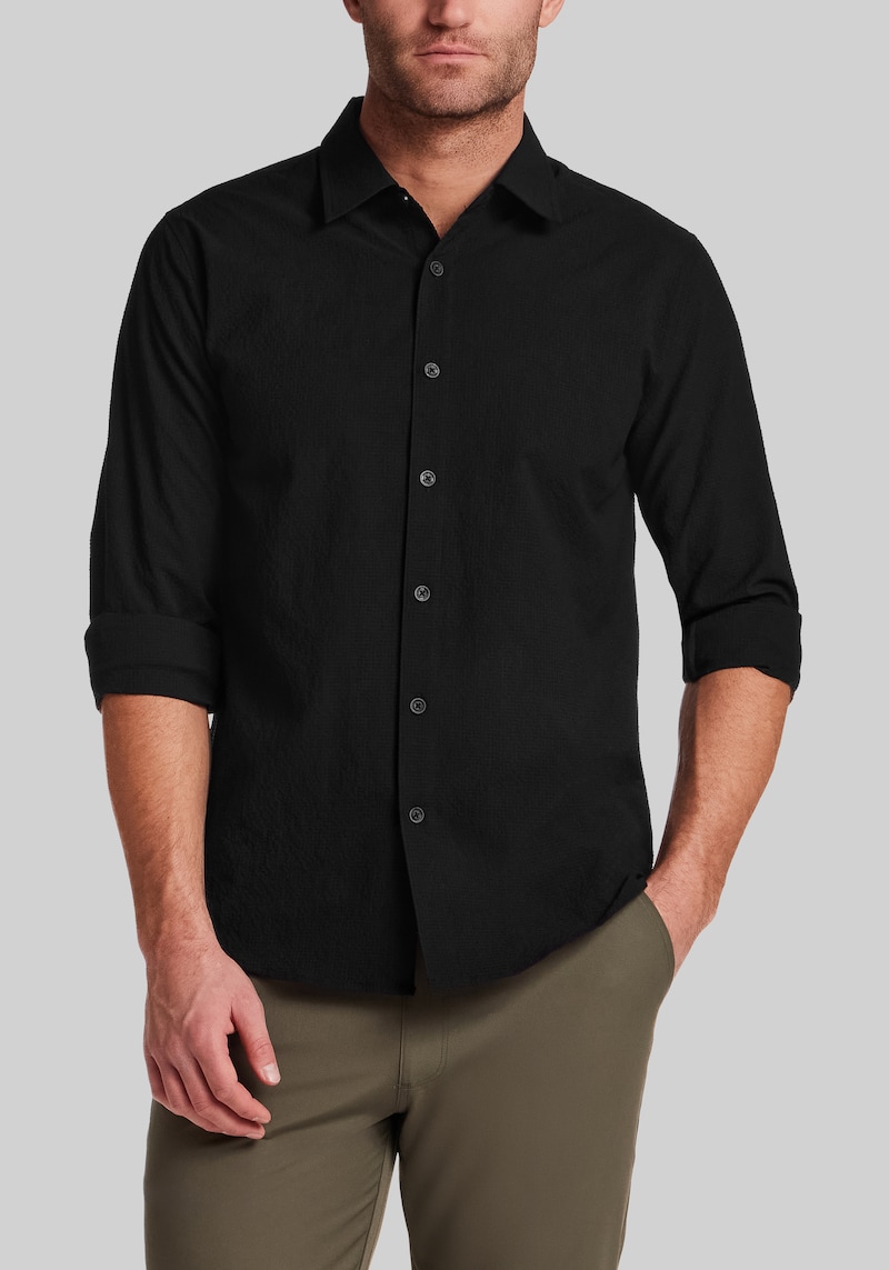 Click here for Mens Vintage & Black Traditional Fit Mini Seersuck... prices