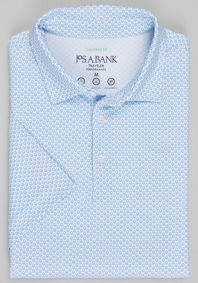 Click here for Mens Traveler® Collection Tailored Fit Square Perf... prices