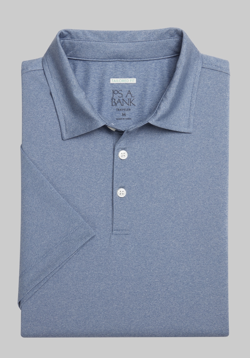 Click here for Mens Traveler® Collection Tailored Fit Solid Perfo... prices