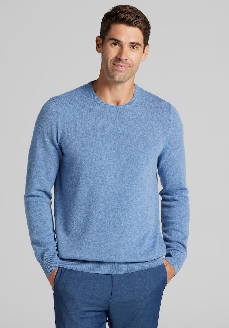 Click here for Mens Jos. A. Bank Tailored Fit Wool-Cashmere Crew... prices