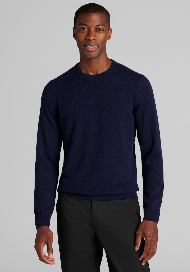 Click here for Mens Jos. A. Bank Tailored Fit Wool-Cashmere Crew... prices
