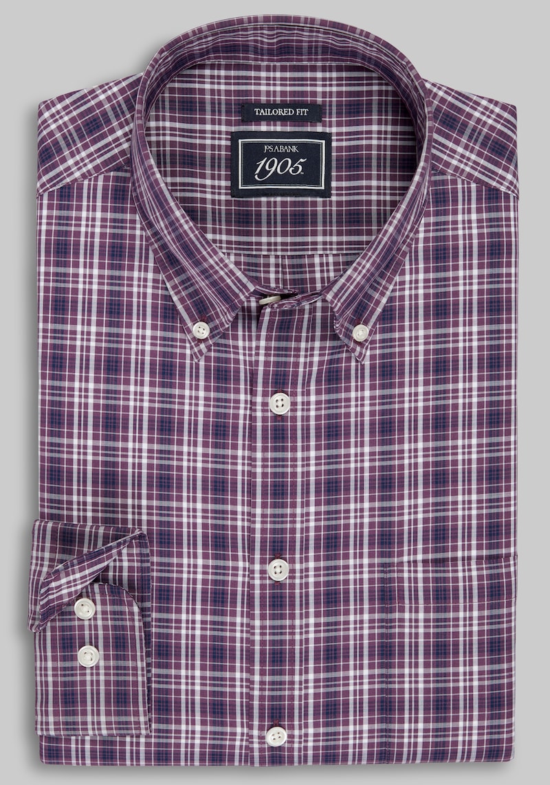 Click here for Mens 1905 Collection Tailored Fit Cross Check Comf... prices
