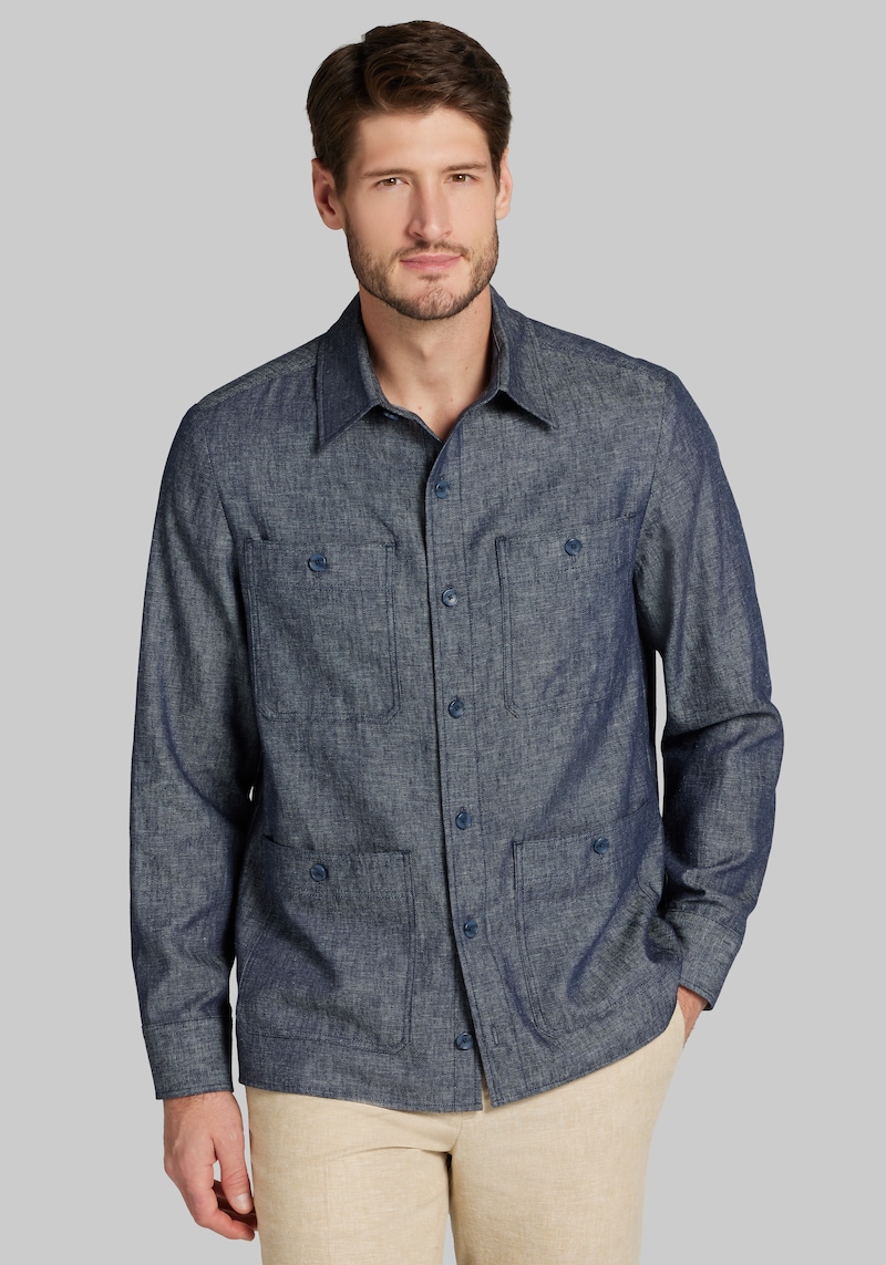 Click here for Mens Big & Tall Jos. A. Bank Tailored Fit Linen-Co... prices