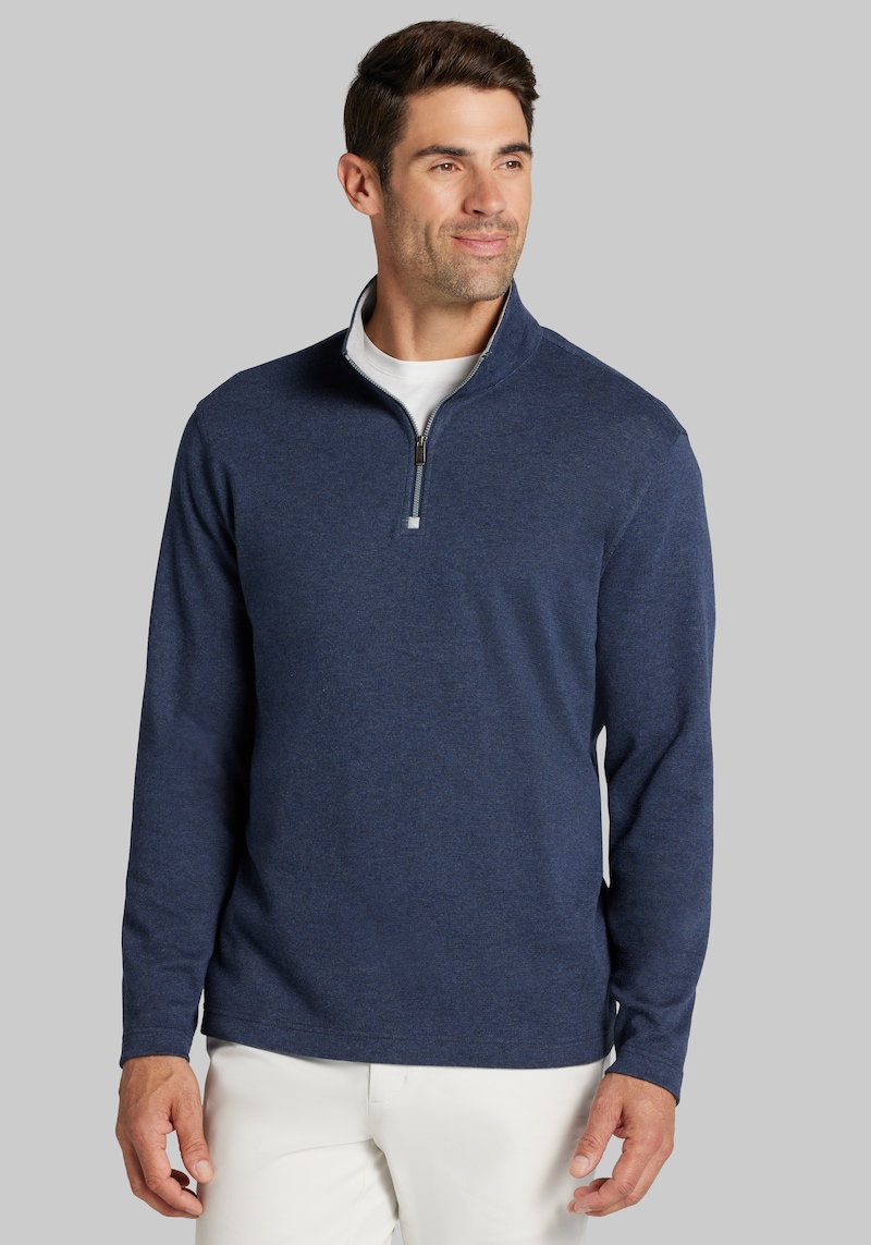 Click here for Mens Jos. A. Bank Tailored Fit Double Face 1/4 Zip... prices