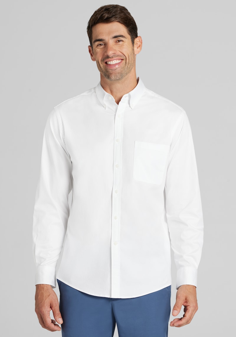 Click here for Mens Jos. A. Bank Tailored Fit Solid Twill Casual... prices