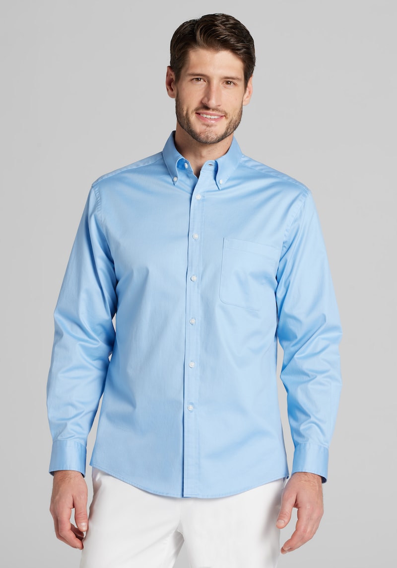 Click here for Mens Jos. A. Bank Tailored Fit Solid Twill Casual... prices