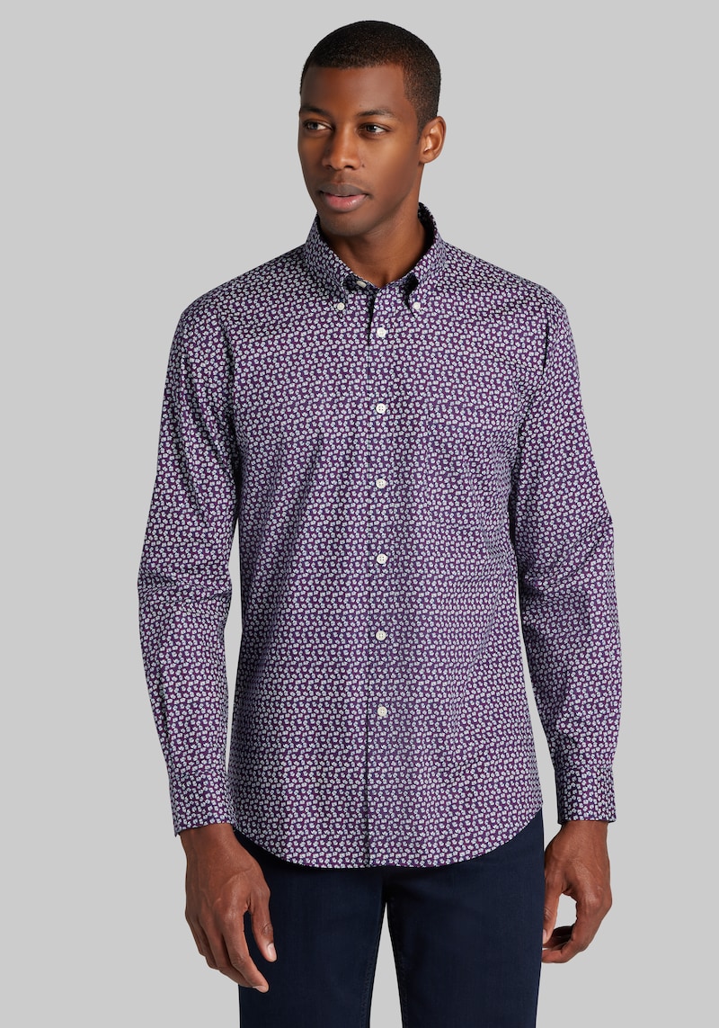 Click here for Mens Jos. A. Bank Tailored Fit Mini Fans Casual Sh... prices