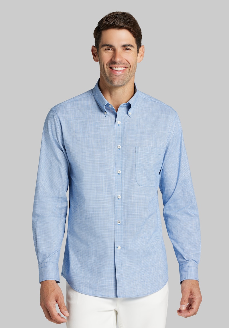 Click here for Mens Jos. A. Bank Tailored Fit Mini Houndstooth Bu... prices