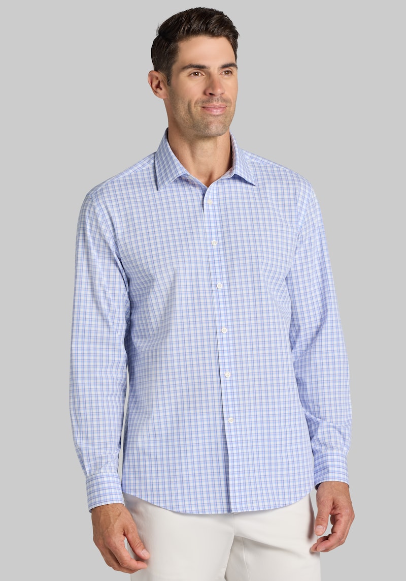 Click here for Mens Jos. A Bank Tailored Fit Medium Plaid Casual... prices