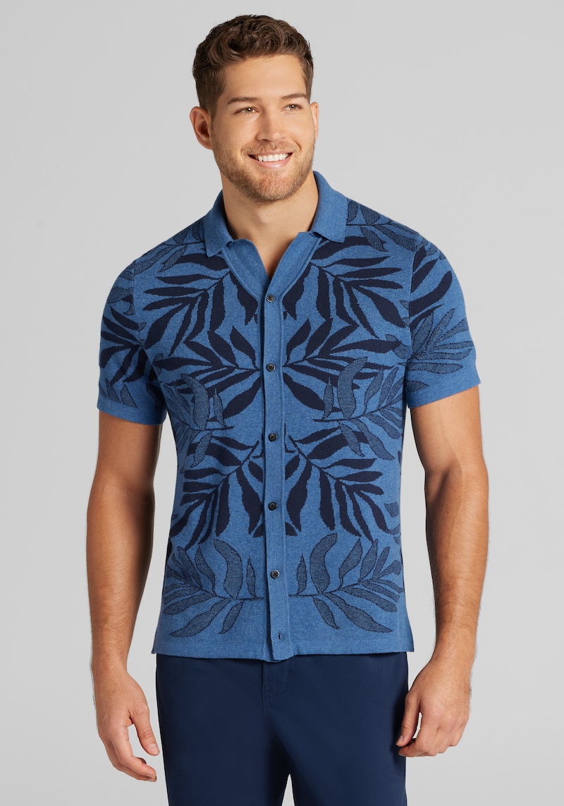 Click here for Mens Jos. A. Bank Tailored Fit Leaf Jacquard Butto... prices